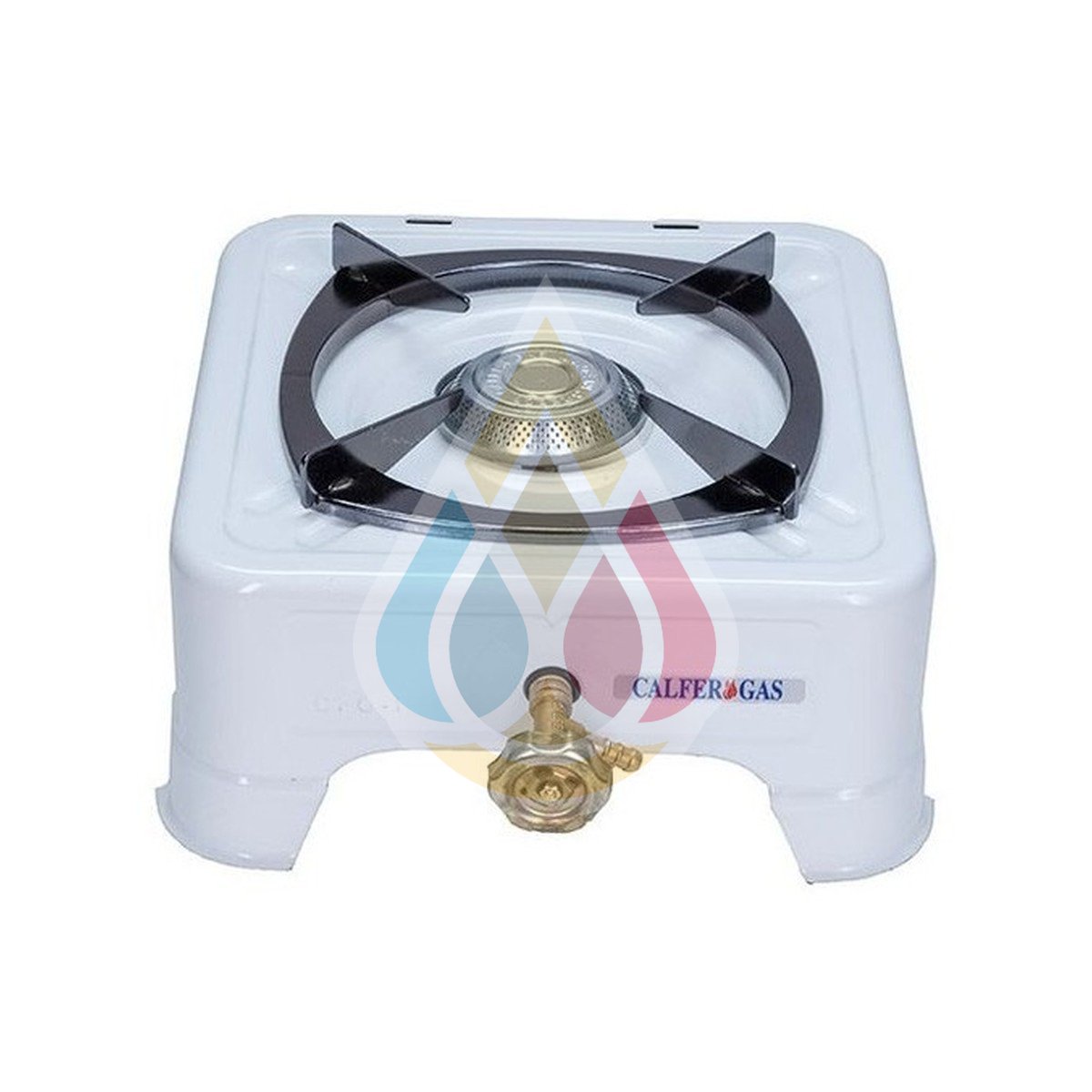 Calfer Gas ΤΑ010W Κουζινάκι υγραερίου ταχυγκάζ λευκό 1 εστίας - Maniatisgas