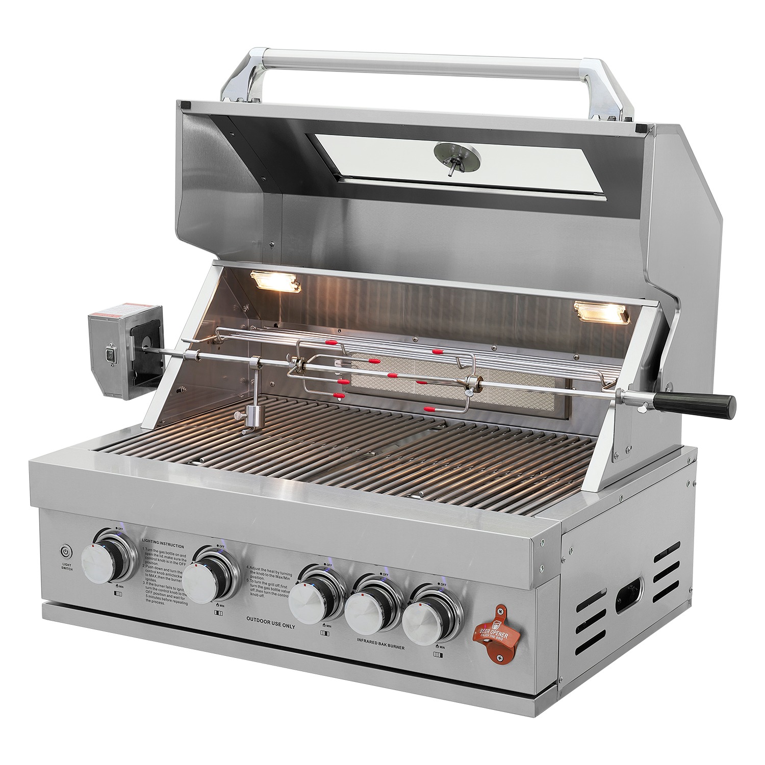 Thermogatz BBQ Υγραερίου SEMI-PROF TGH-BI-B4-G 4+1 19,3kW - Maniatisgas